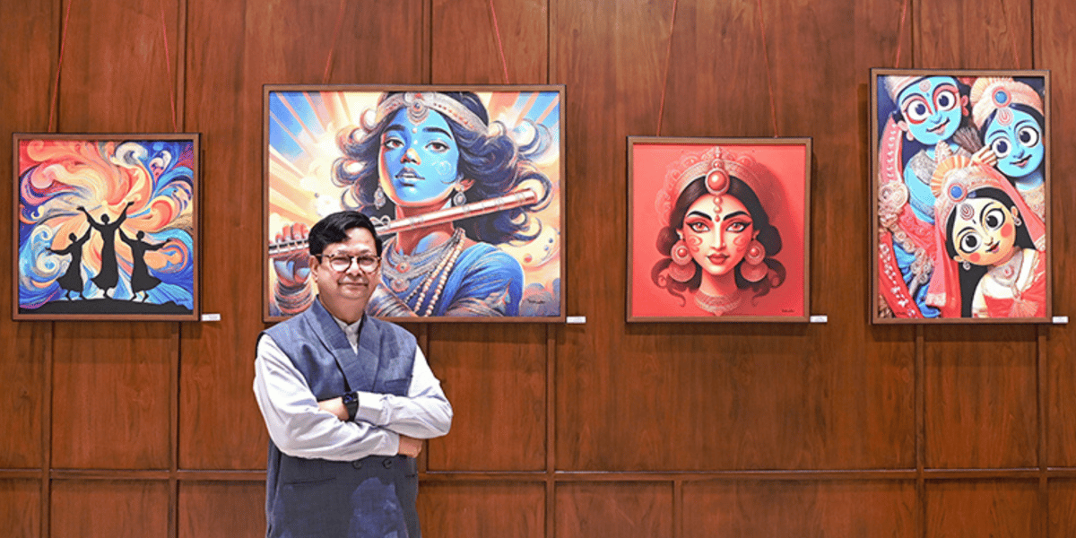 Debashis Sen unveils solo AI art exhibition at ITC Sonar | t2ONLINE
