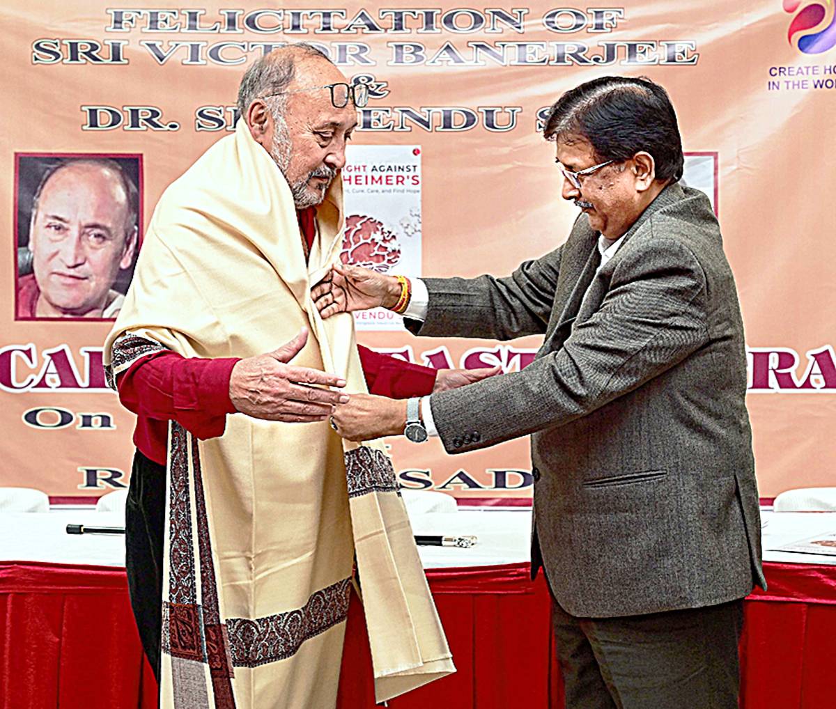 Victor Banerjee and Dr Shuvendu Sen felicitated for their work in ...