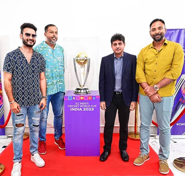 Snapshots from the gala day when the ICC Mens Cricket World Cup Trophy ...