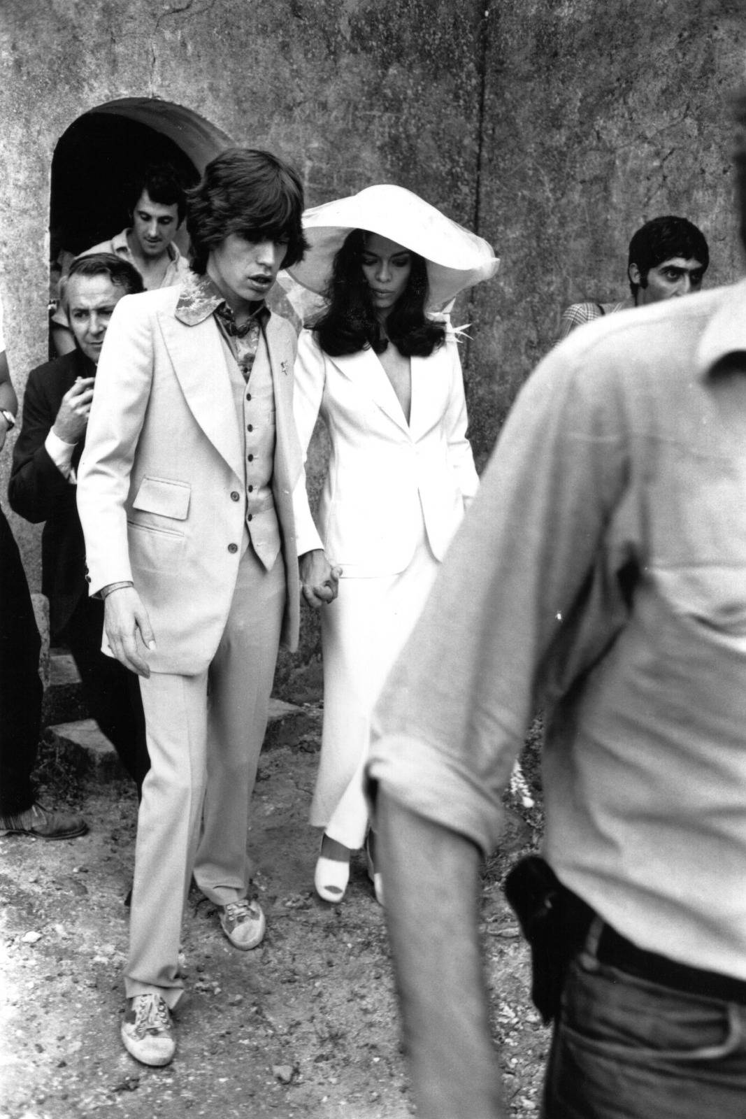 Dua Lipa's bridal attire gave a major throwback to Bianca Jagger's ...